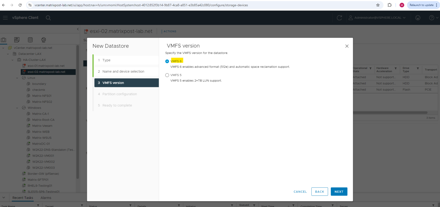 Using USB Hard Disk Drives for Datastores in vSphere - .matrixpost.net