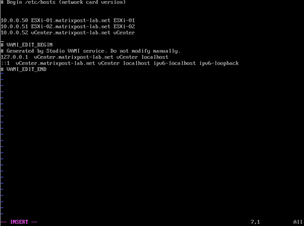 VMware ESXi/vCenter change /etc/hosts by using the ESXCLI - .matrixpost.net