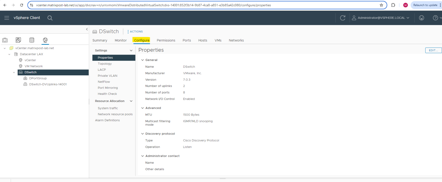 How to deploy a vSphere Distributed Switch in vCenter - .matrixpost.net