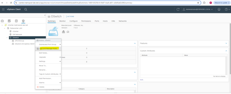 How to deploy a vSphere Distributed Switch in vCenter - .matrixpost.net