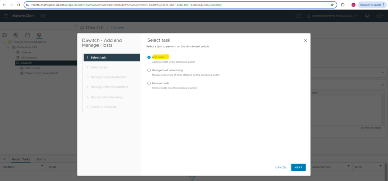 How to deploy a vSphere Distributed Switch in vCenter - .matrixpost.net