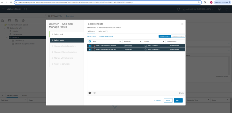 How to deploy a vSphere Distributed Switch in vCenter - .matrixpost.net
