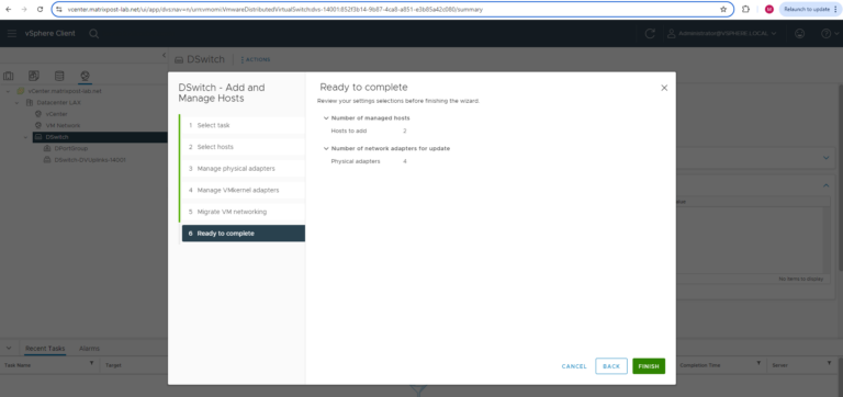 How to deploy a vSphere Distributed Switch in vCenter - .matrixpost.net