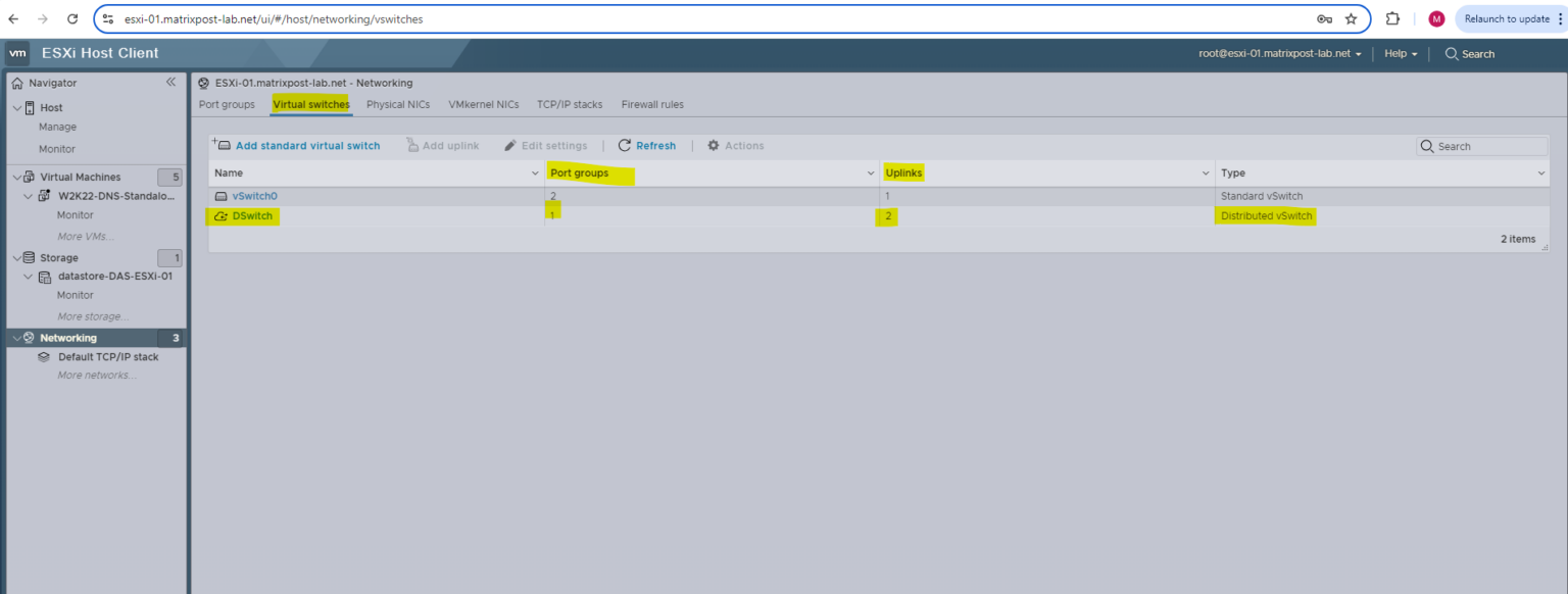 How to deploy a vSphere Distributed Switch in vCenter - .matrixpost.net