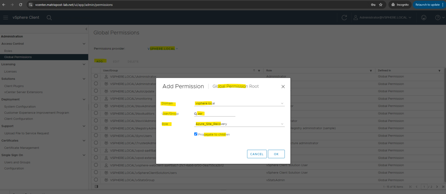 Set up Azure Site Recovery for On-Premise VMware Virtual Machines ...