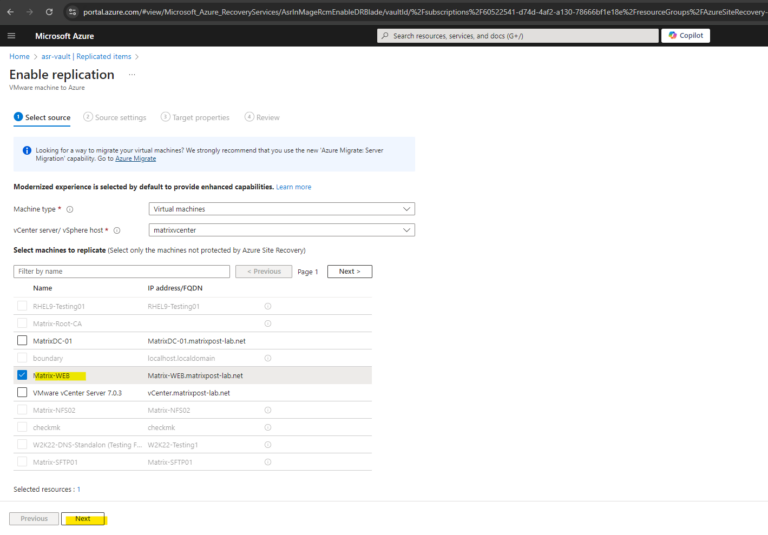 Set up Azure Site Recovery for On-Premise VMware Virtual Machines (Modernized) – Part 3 ...