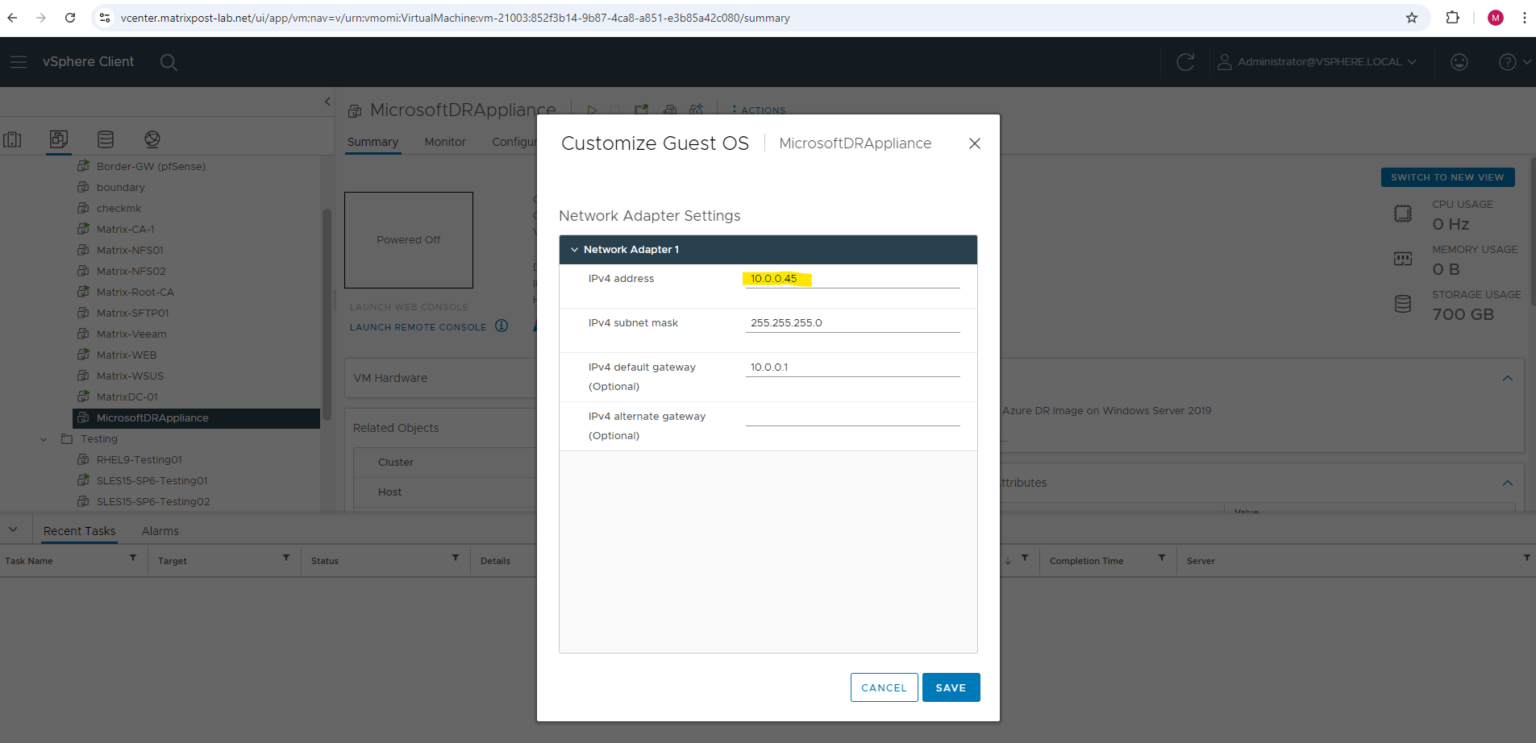 Set up Azure Site Recovery for On-Premise VMware Virtual Machines ...
