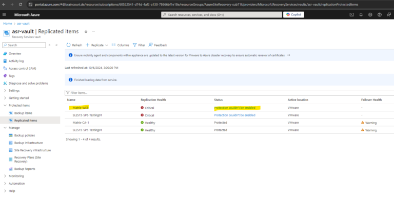 Set up Azure Site Recovery for On-Premise VMware Virtual Machines ...