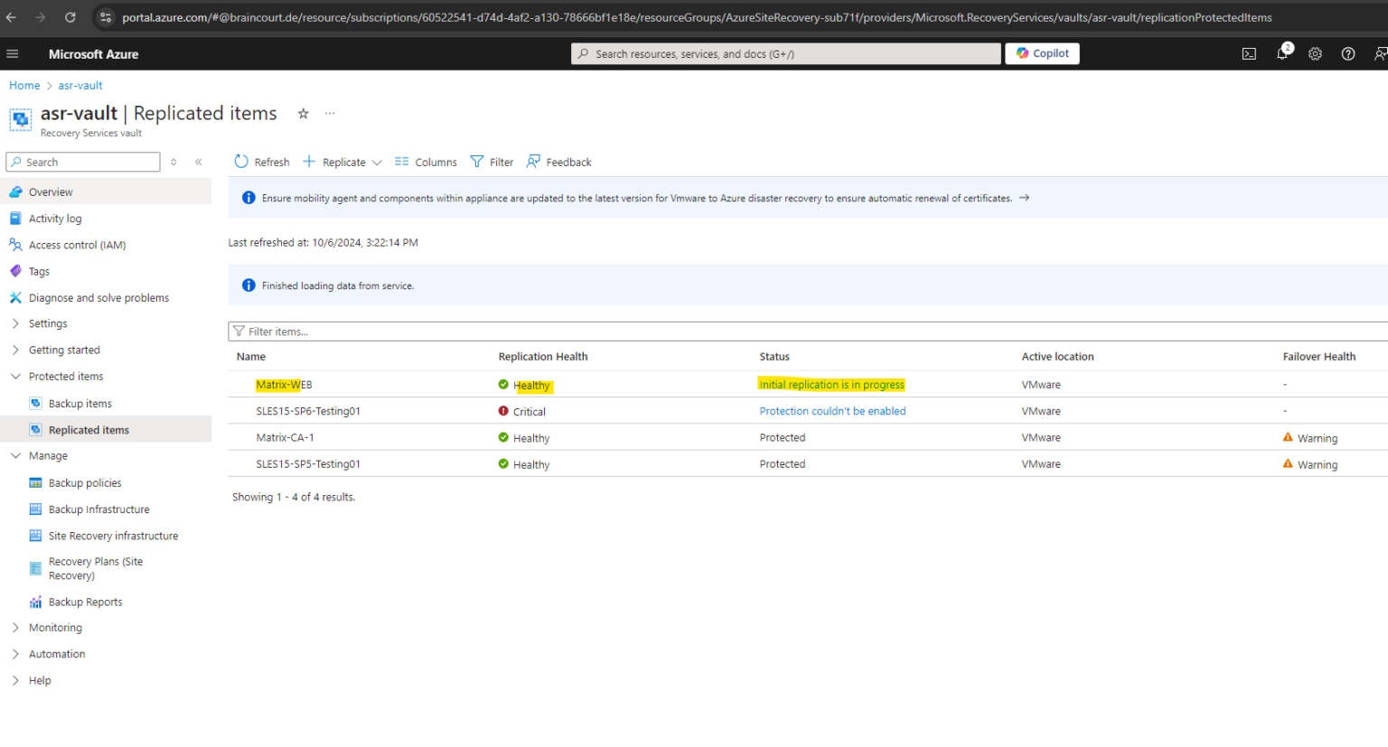 Set up Azure Site Recovery for On-Premise VMware Virtual Machines ...