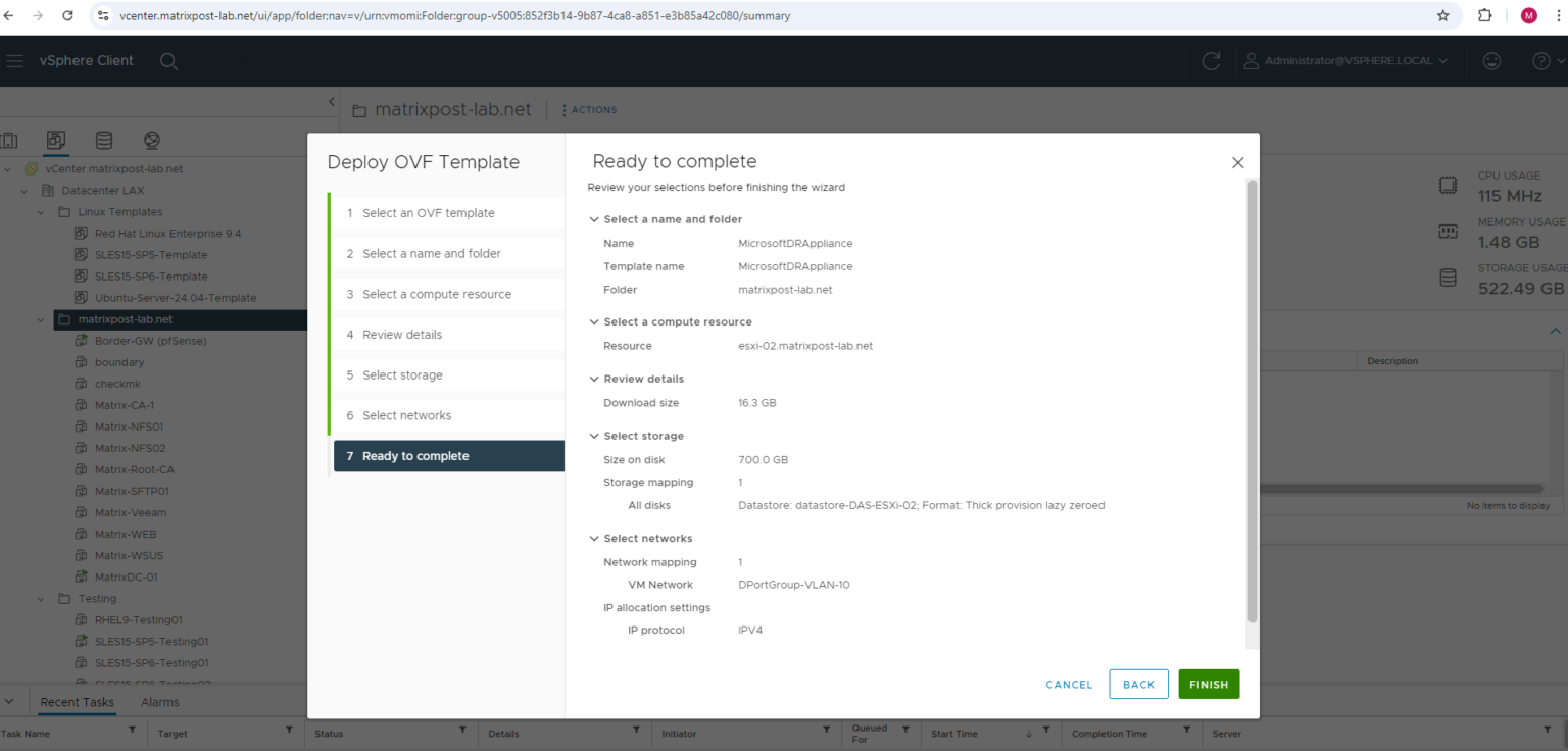 Set up Azure Site Recovery for On-Premise VMware Virtual Machines ...