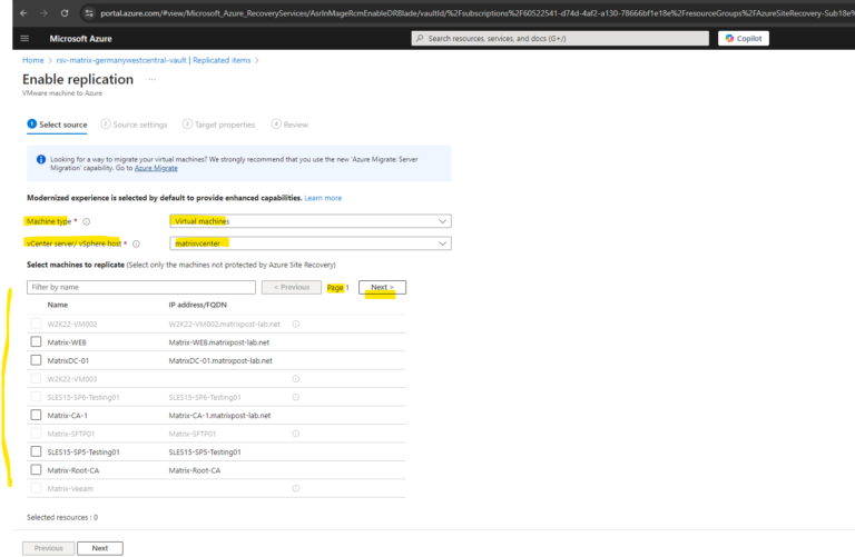 Set up Azure Site Recovery for On-Premise VMware Virtual Machines ...
