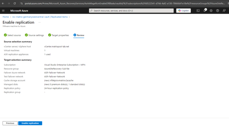 Set up Azure Site Recovery for On-Premise VMware Virtual Machines ...