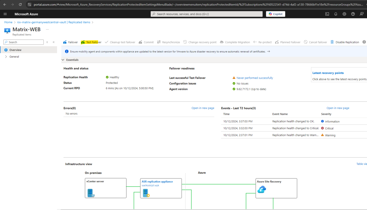 Set up Azure Site Recovery for On-Premise VMware Virtual Machines ...