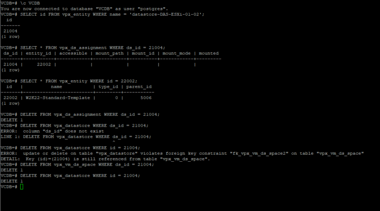 How To Delete An Inaccessible Datastore In Vsphere