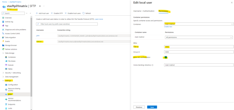 Set up an Azure Storage Account and Blob Storage for SFTP Access ...