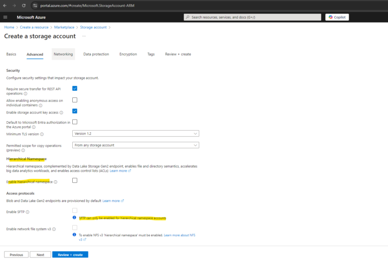 Set up an Azure Storage Account and Blob Storage for SFTP Access - .matrixpost.net
