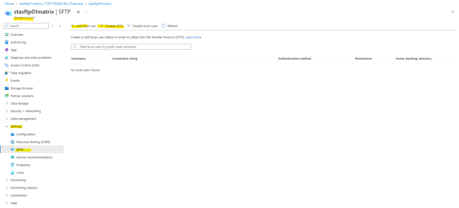 Set up an Azure Storage Account and Blob Storage for SFTP Access - .matrixpost.net