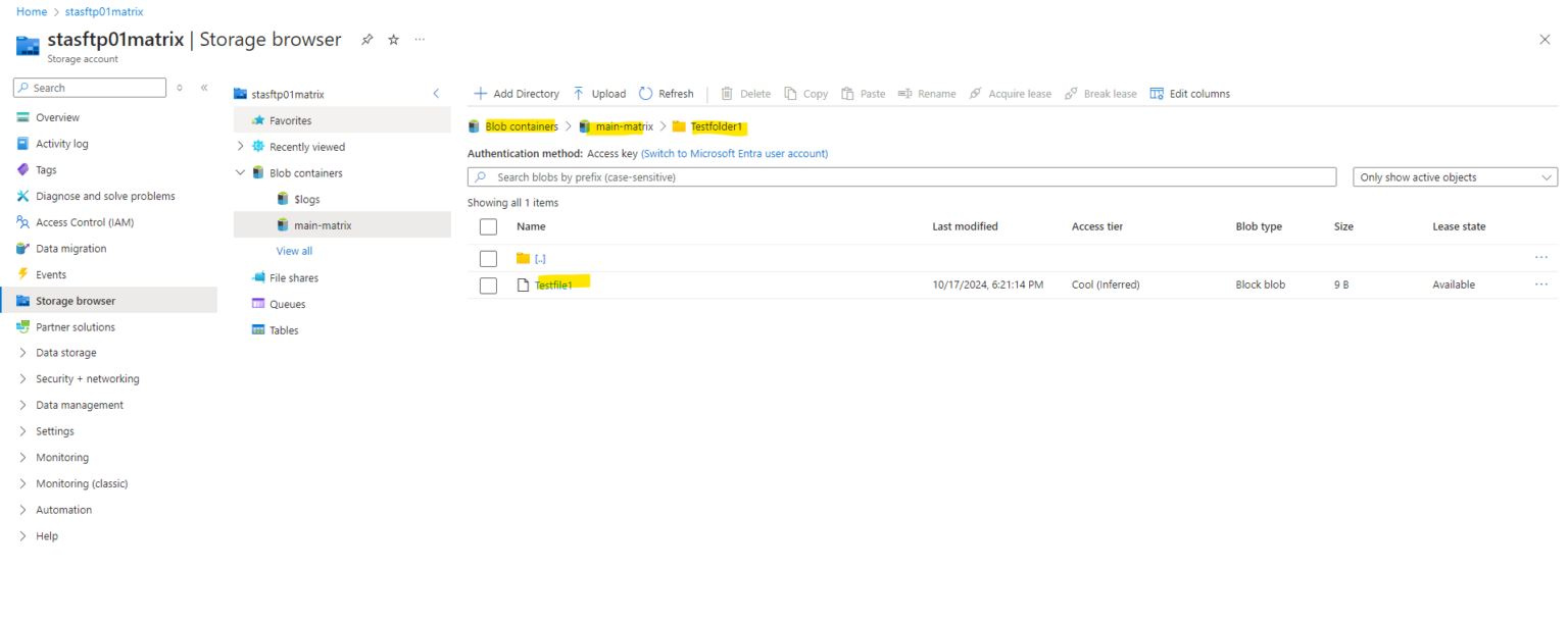 Set up an Azure Storage Account and Blob Storage for SFTP Access - .matrixpost.net