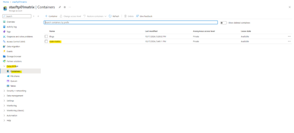 Set up an Azure Storage Account and Blob Storage for SFTP Access - .matrixpost.net