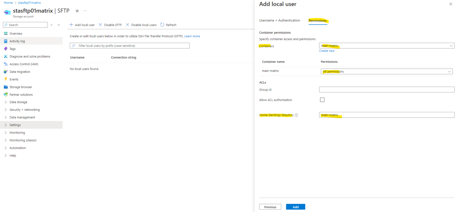 Set up an Azure Storage Account and Blob Storage for SFTP Access ...
