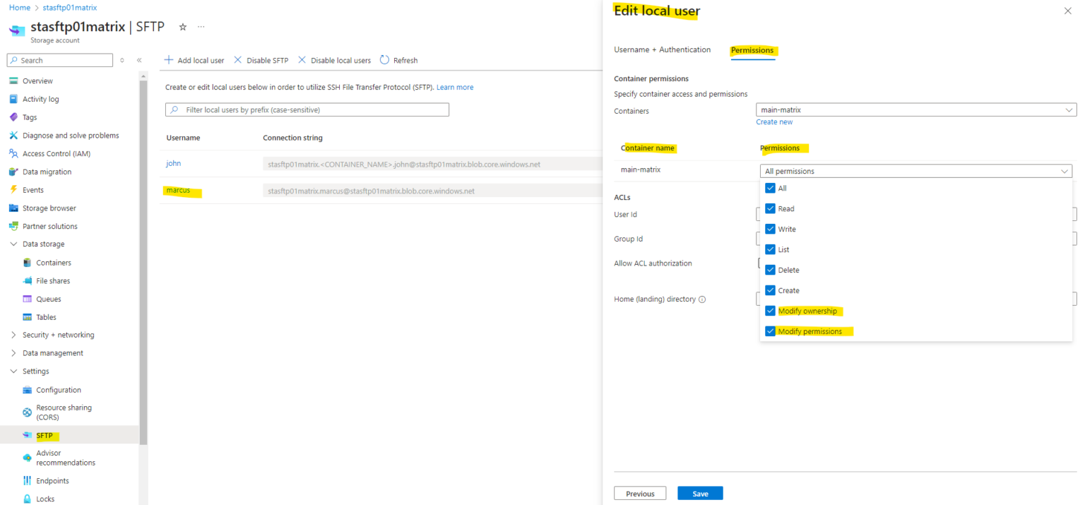 Set up an Azure Storage Account and Blob Storage for SFTP Access ...