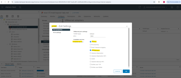 The Vmotion Interface Is Not Configured Or Is Misconfigured On The Source Host