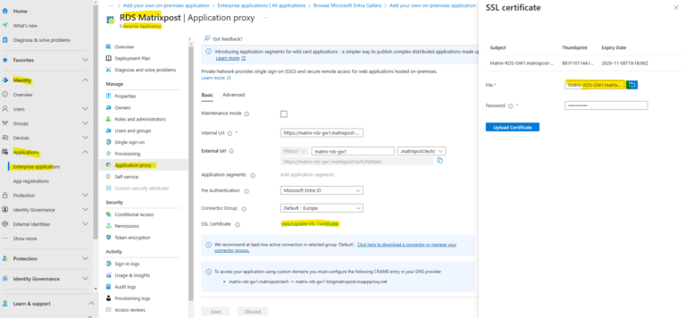 Set up Microsoft Entra Application Proxy to publish Remote Desktop (RDS ...