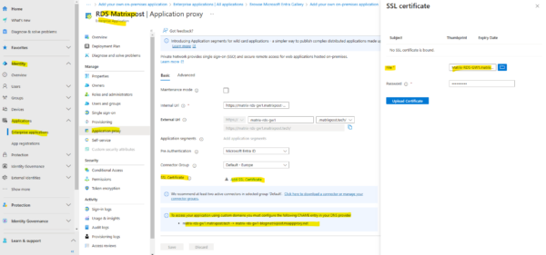 Set up Microsoft Entra Application Proxy to publish Remote Desktop (RDS ...