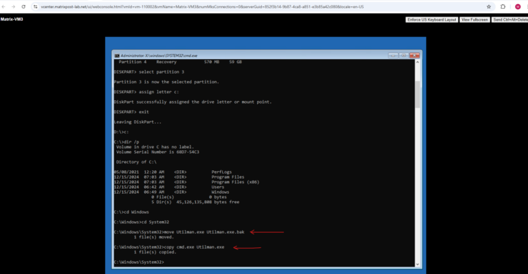 The Utilman.exe Hack combined with Windows Safe Mode to bypass XDR ...