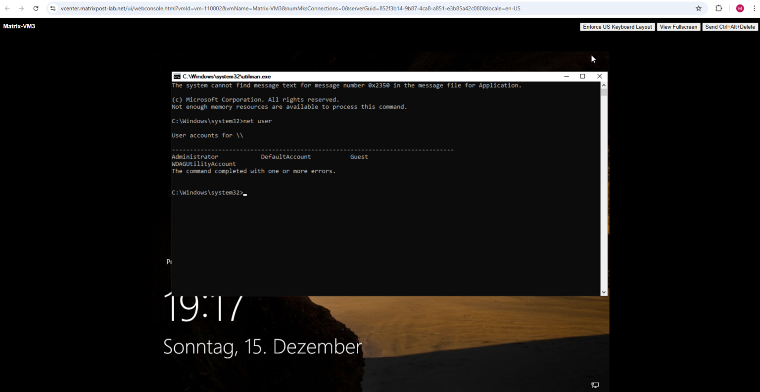 The Utilman.exe Hack combined with Windows Safe Mode to bypass XDR ...