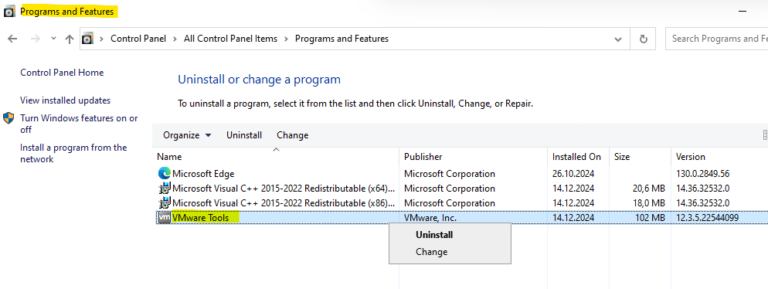 Perform a clean Deinstallation of VMware Tools manually in Windows ...