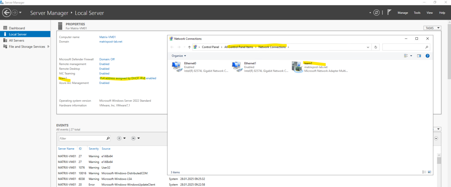 Set up NIC Teaming in Windows Server - .matrixpost.net