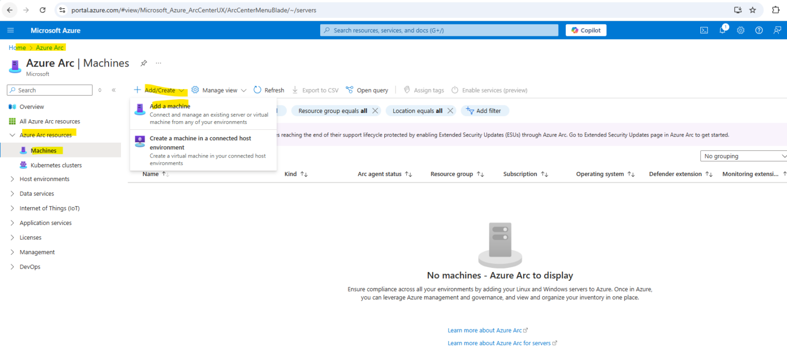 How to onboard on-premise Server to Azure Arc - .matrixpost.net