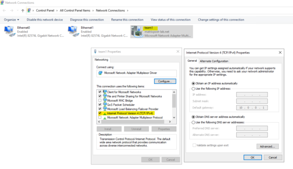 Set up NIC Teaming in Windows Server - .matrixpost.net