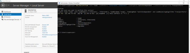 Set up NIC Teaming in Windows Server - .matrixpost.net