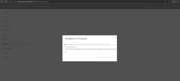 How to update/upgrade vCenter Server (VCSA) by using the vCenter Server ...