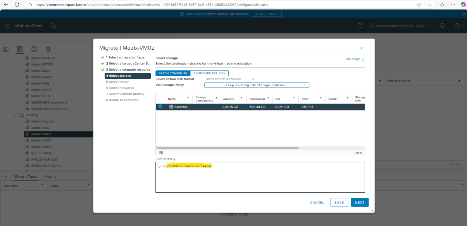 Advanced Cross vCenter Server vMotion (XVM) Capability - .matrixpost.net