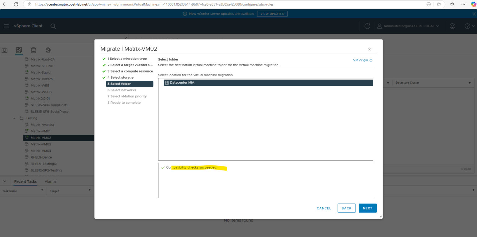Advanced Cross vCenter Server vMotion (XVM) Capability - .matrixpost.net