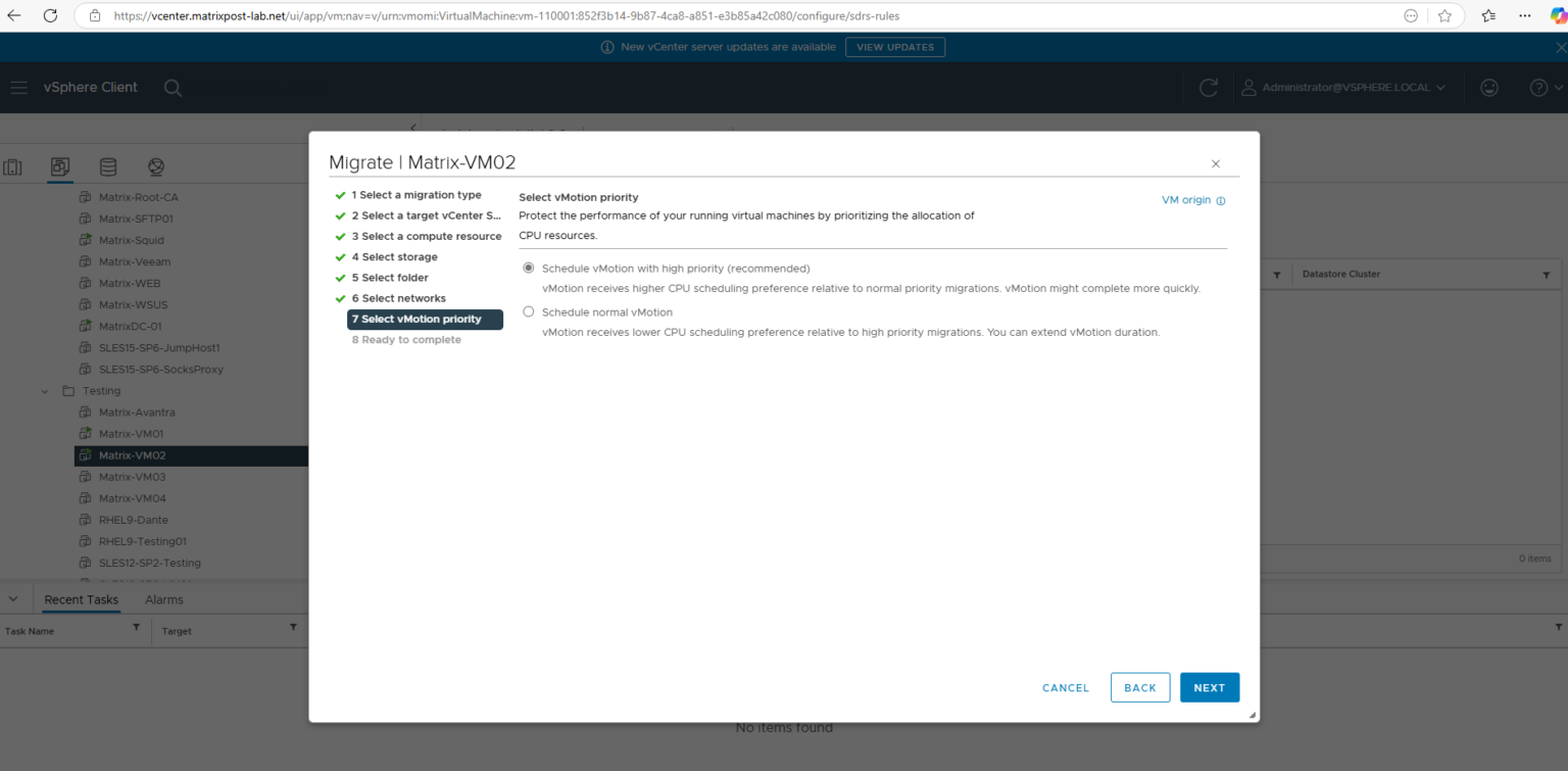 Advanced Cross vCenter Server vMotion (XVM) Capability - .matrixpost.net
