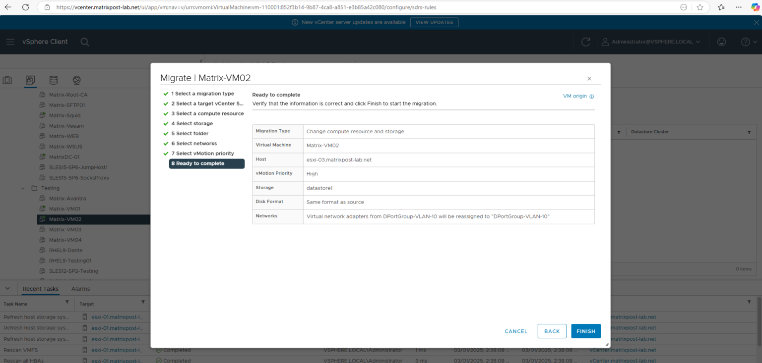 Advanced Cross vCenter Server vMotion (XVM) Capability - .matrixpost.net