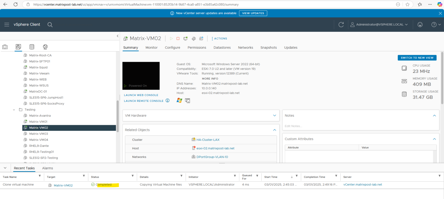 Advanced Cross vCenter Server vMotion (XVM) Capability - .matrixpost.net