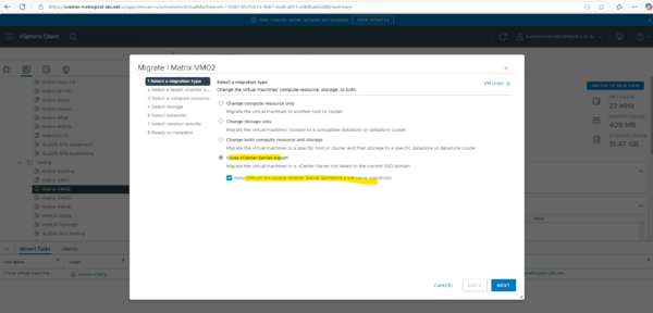 Advanced Cross vCenter Server vMotion (XVM) Capability - .matrixpost.net
