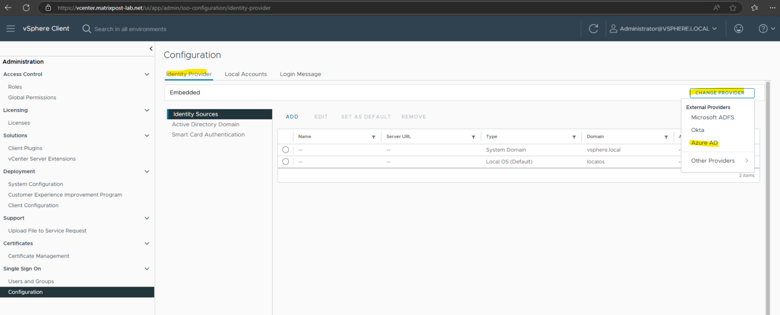 How to enable Microsoft Entra ID Authentication for vCenter Server by ...