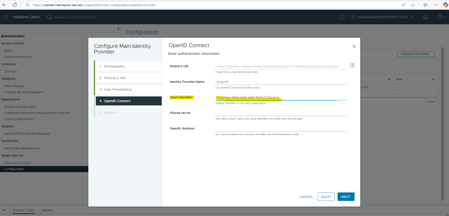 How to enable Microsoft Entra ID Authentication for vCenter Server by ...