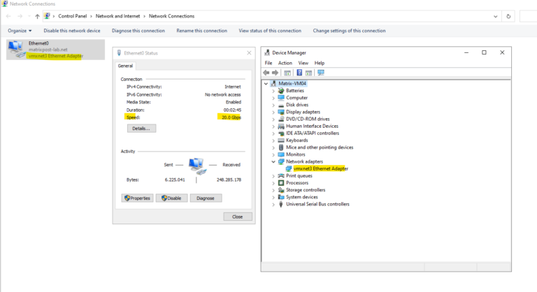 How to change the vmxnet3 link speed of a Virtual Machine running in ...
