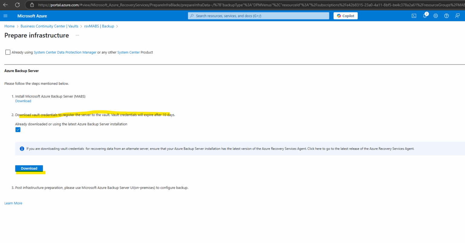 Back Up Vmware Vms With Azure Backup Server
