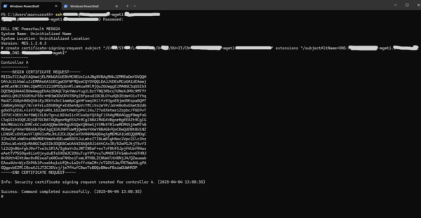 How to set up a Custom Certificate on the Dell PowerVault ME5024 ...