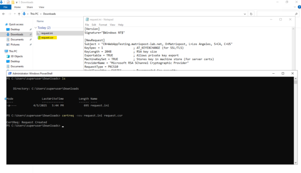 How to request a Certificate from an internal PKI (AD CS) by using the Certreq Command without ...