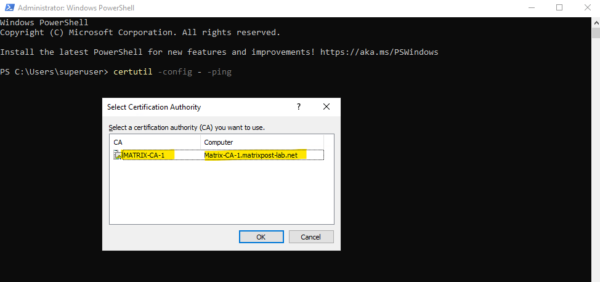 How to request a Certificate from an internal PKI (AD CS) by using the Certreq Command without ...