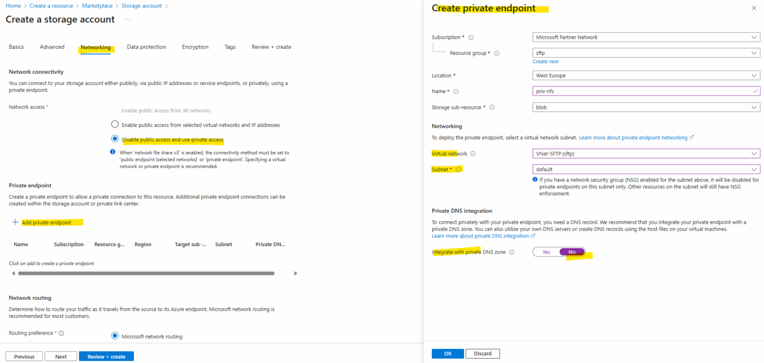 Set up an Azure Storage Account and Blob Storage for NFS Access by ...